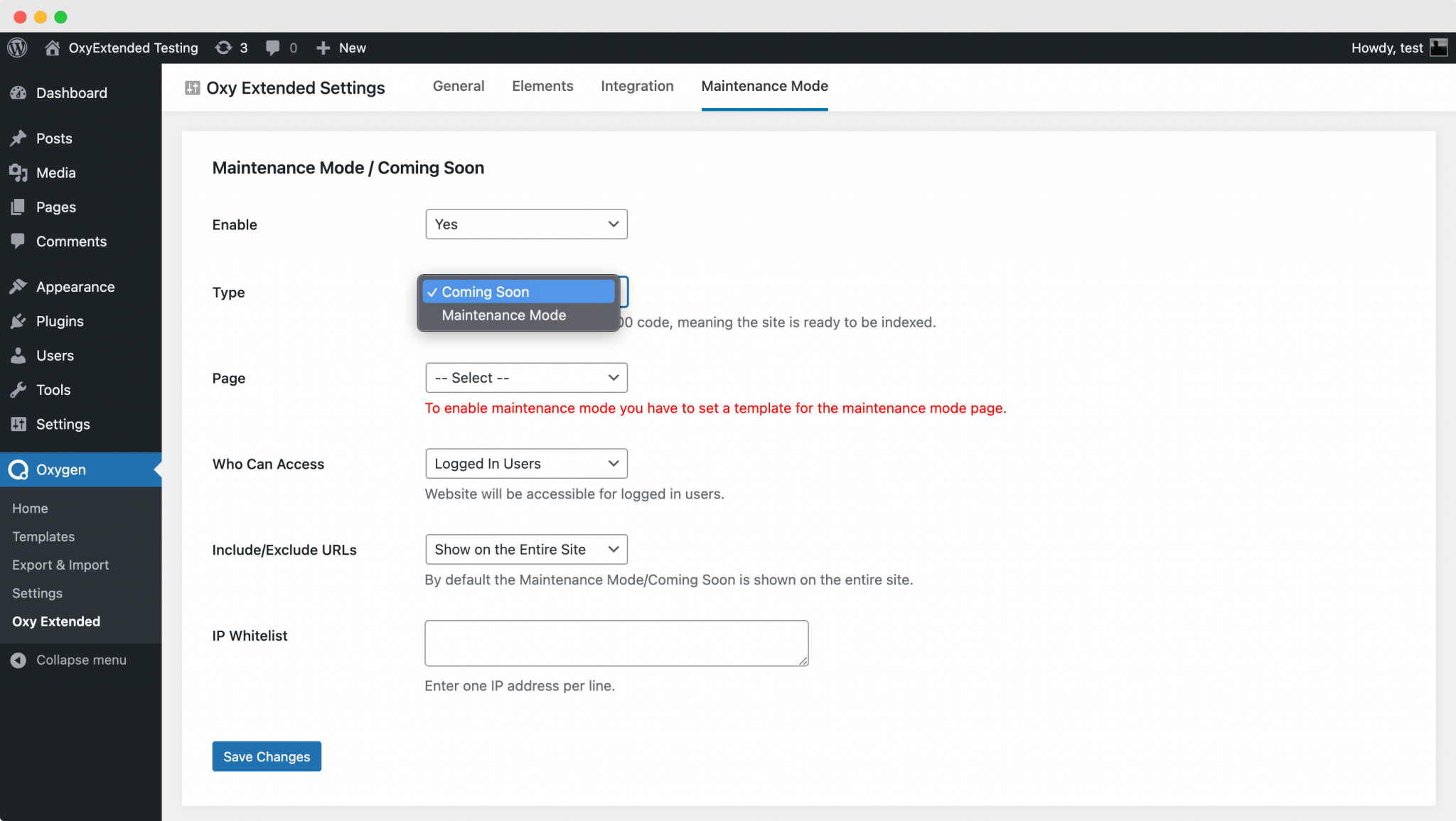 Use Maintenance Mode/Coming Soon Mode in OxyExtended Plugin - Oxy Extended