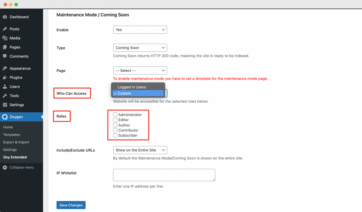 Use Maintenance Mode/Coming Soon Mode in OxyExtended Plugin - Oxy Extended