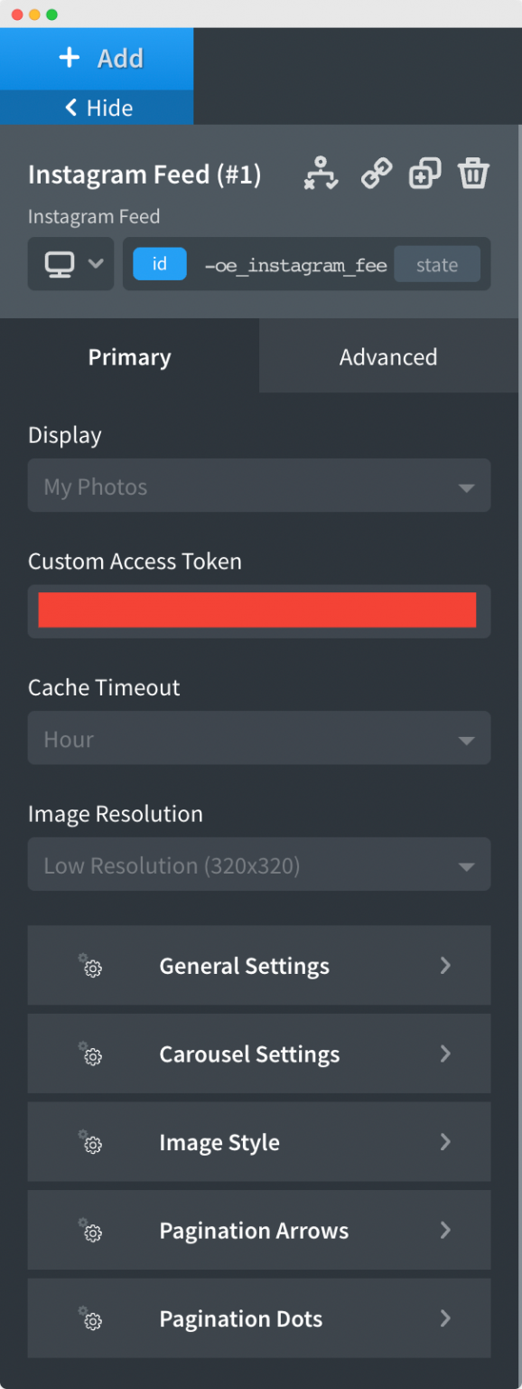 How to set up OxyExtended Instagram Feed element for Oxygen Builder? - Oxy Extended