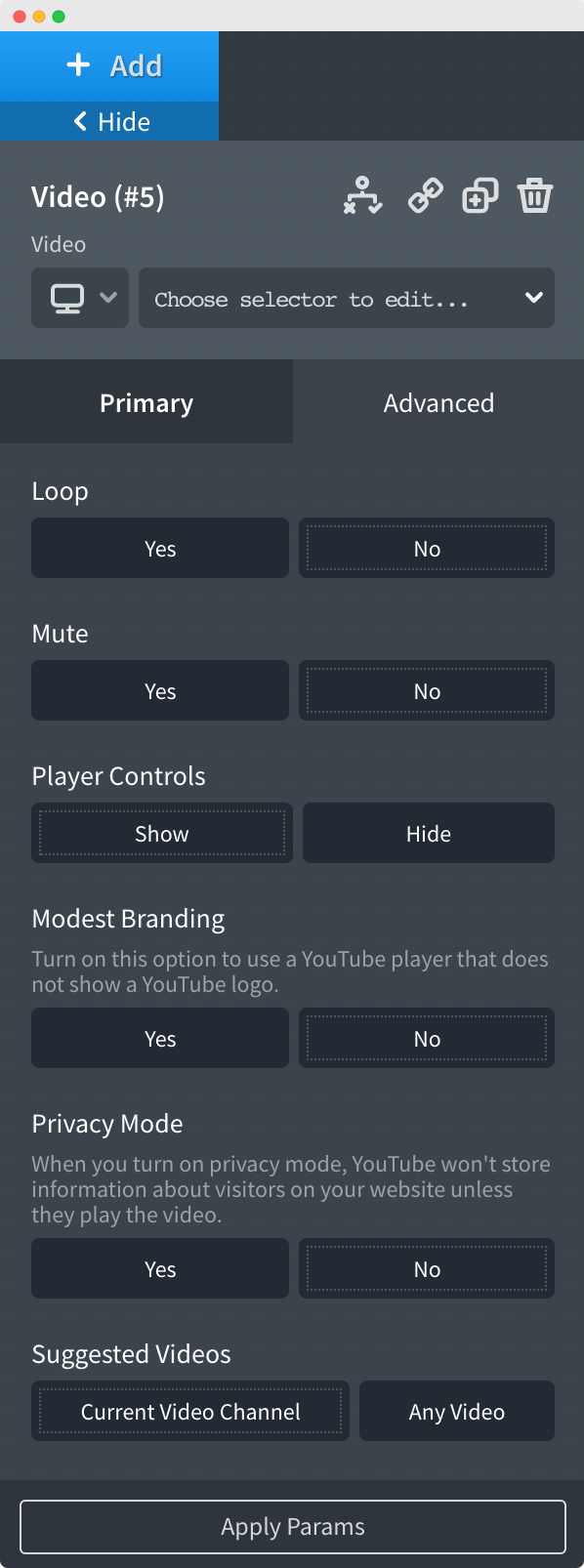 Video Element Overview - Oxy Extended