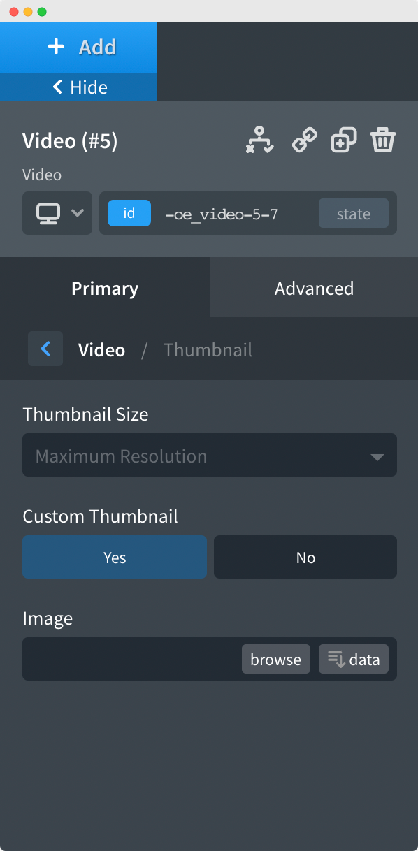 Video Element Overview - Oxy Extended